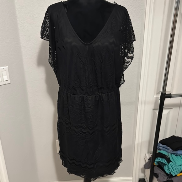 Rhapsody | Dresses | Rhapsody Black Lace Midi Dress | Poshmark